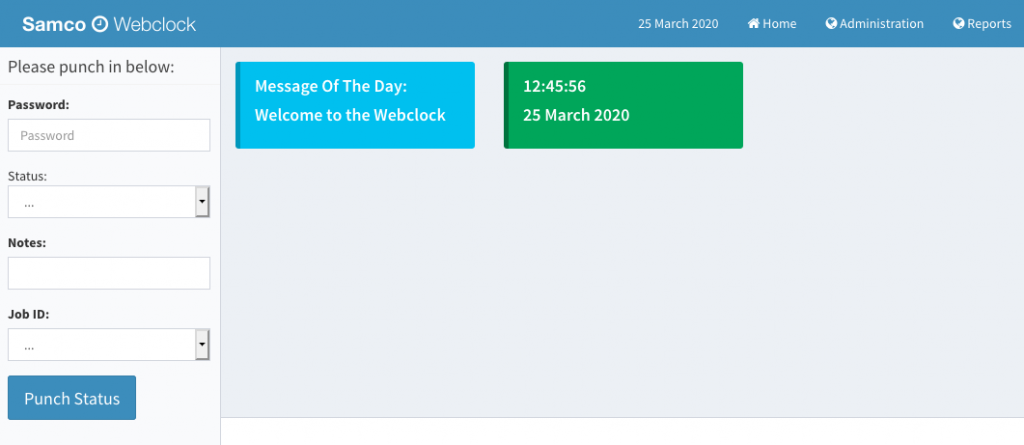 Webclock – Samco Technologies